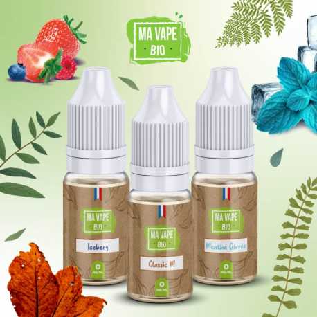 E-liquide Ma Vape Bio | PG/VG biologique, sans colorant, ni sucralose | Ecigplanete